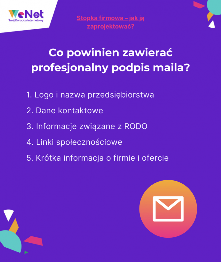 Profesjonalna stopka mailowa – jak ją zaprojektować? - WeNet