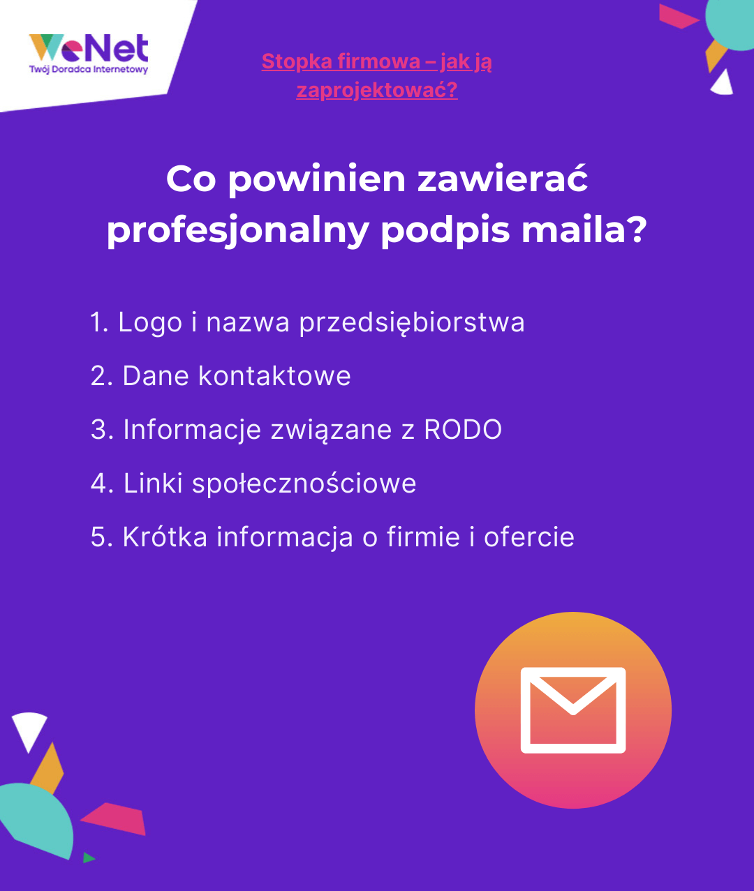 Profesjonalna stopka mailowa – jak ją zaprojektować? - WeNet